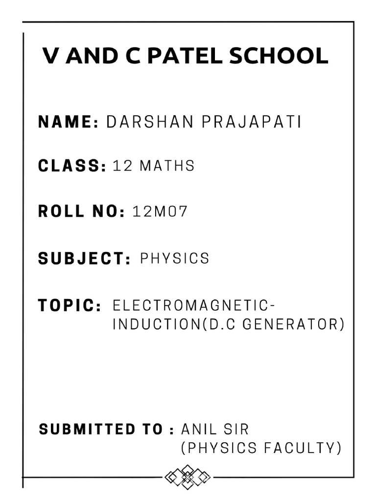 Phy Investigatory Project | PDF | Electromagnetic Induction | Electric ...