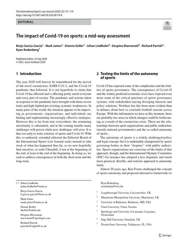 Garcia Et Al., 2020 | PDF | Doping In Sport | Alternative Dispute ... Garcia Et Al., 2020 | PDF | Doping In Sport | Alternative Dispute ...