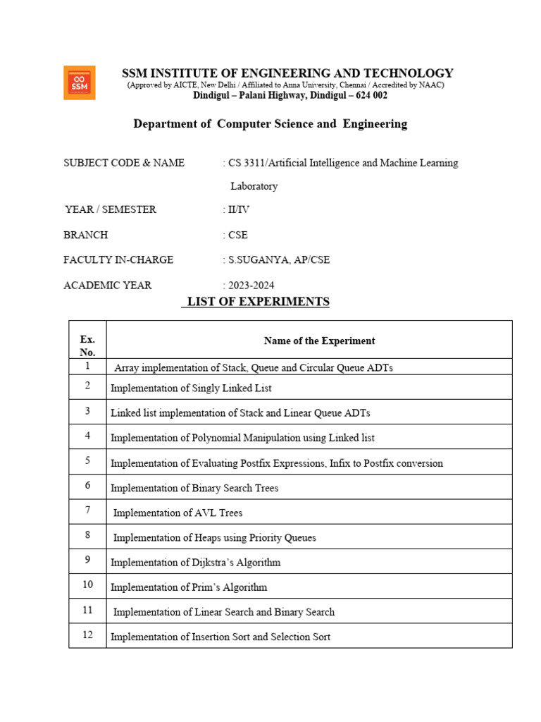 Exp Other Than Syllabus | PDF | Time Complexity | Algorithms And Data Structures