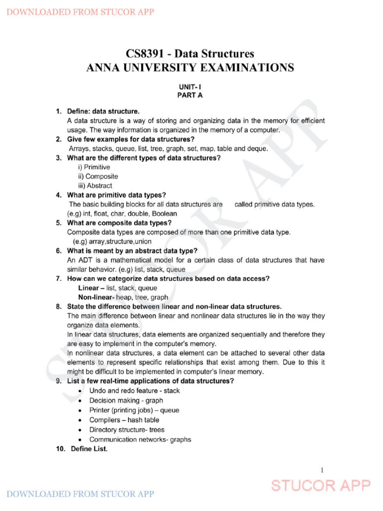 Ds 1 Pdf Queue Abstract Data Type Pointer Computer Programming