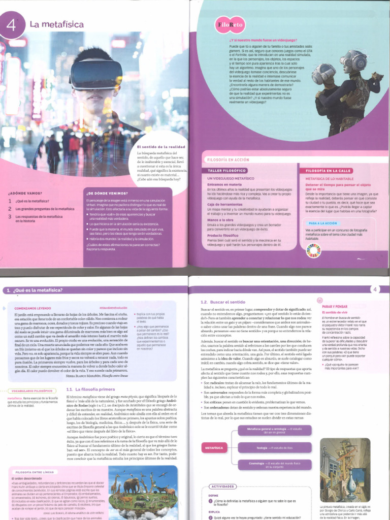 Tema04 Metafísica | PDF | Teoría de sustancias | Materialismo