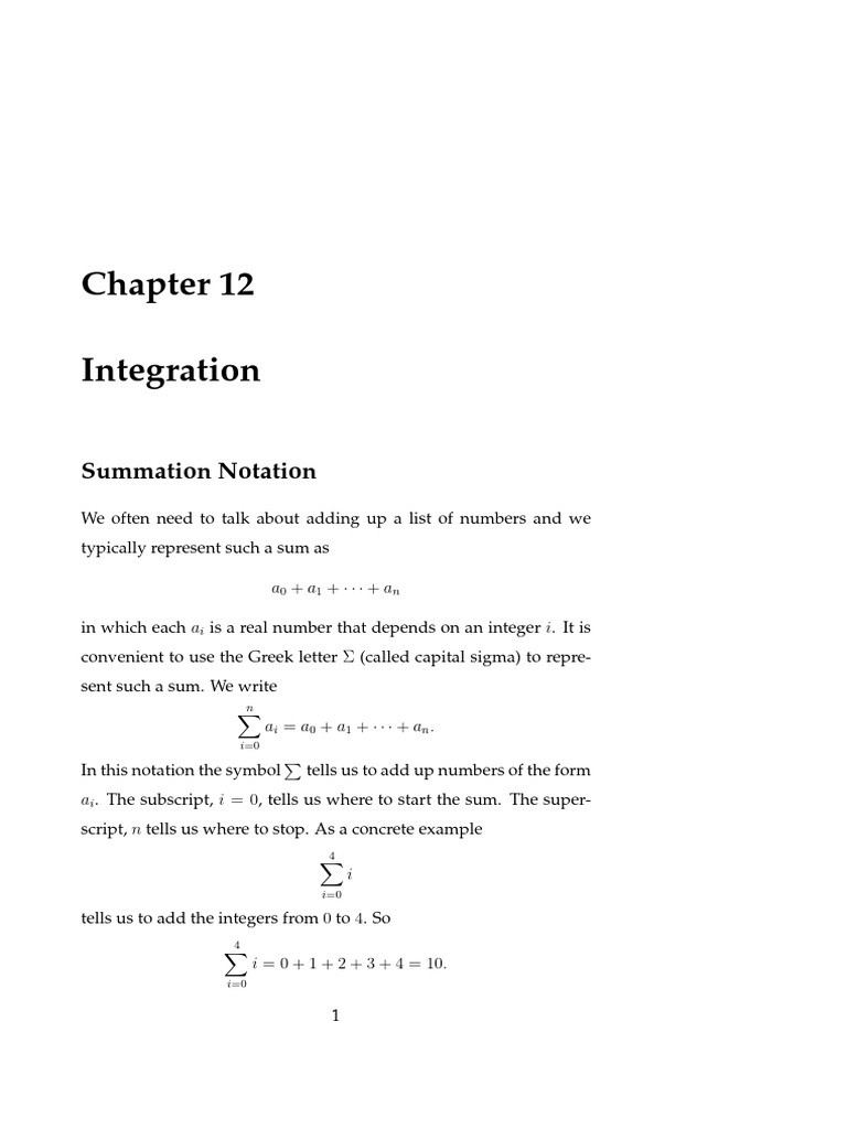 M1 Chapter 12 Pdf Summation Integral