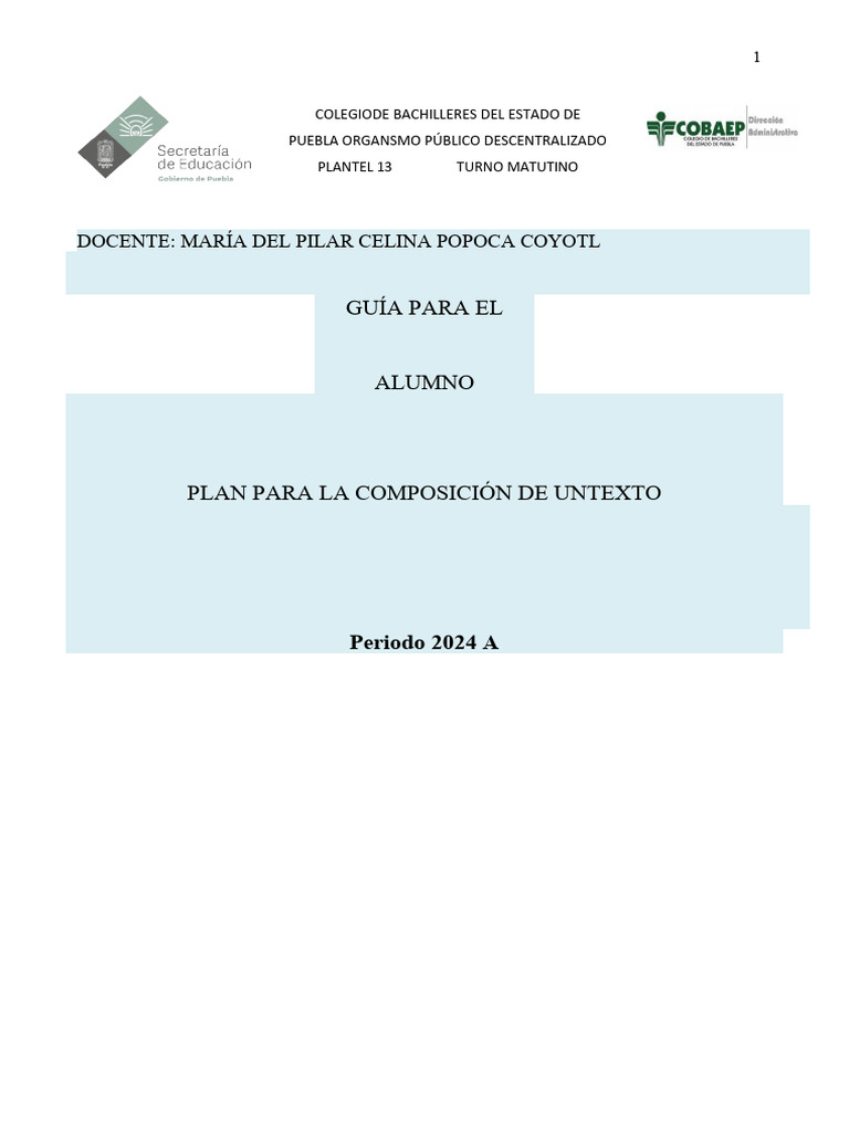 Guía para Composición de Textos | PDF | Cubismo | Pablo Picasso