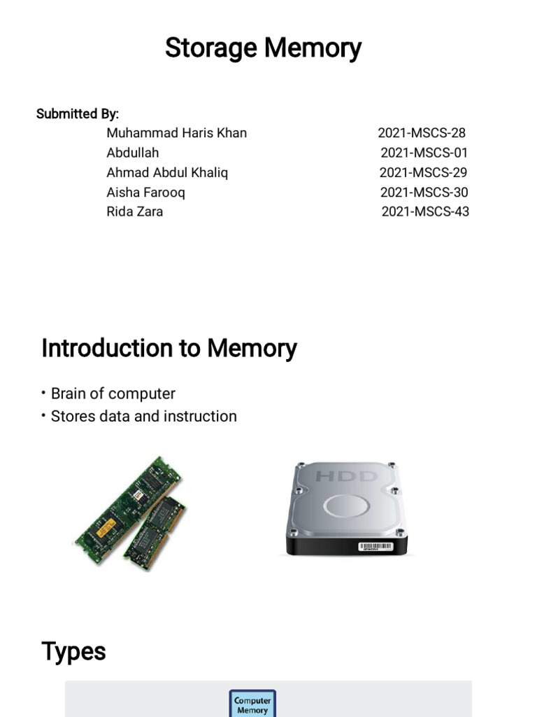 Storage Memory | Download Free PDF | Computer Data Storage | Process (Computing)