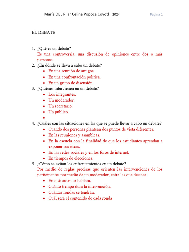 El Debate | PDF | Cognición