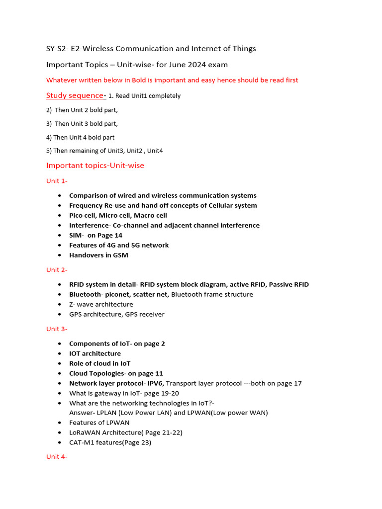 SY S2 E2 Importants For May 2024exam | PDF | Computers