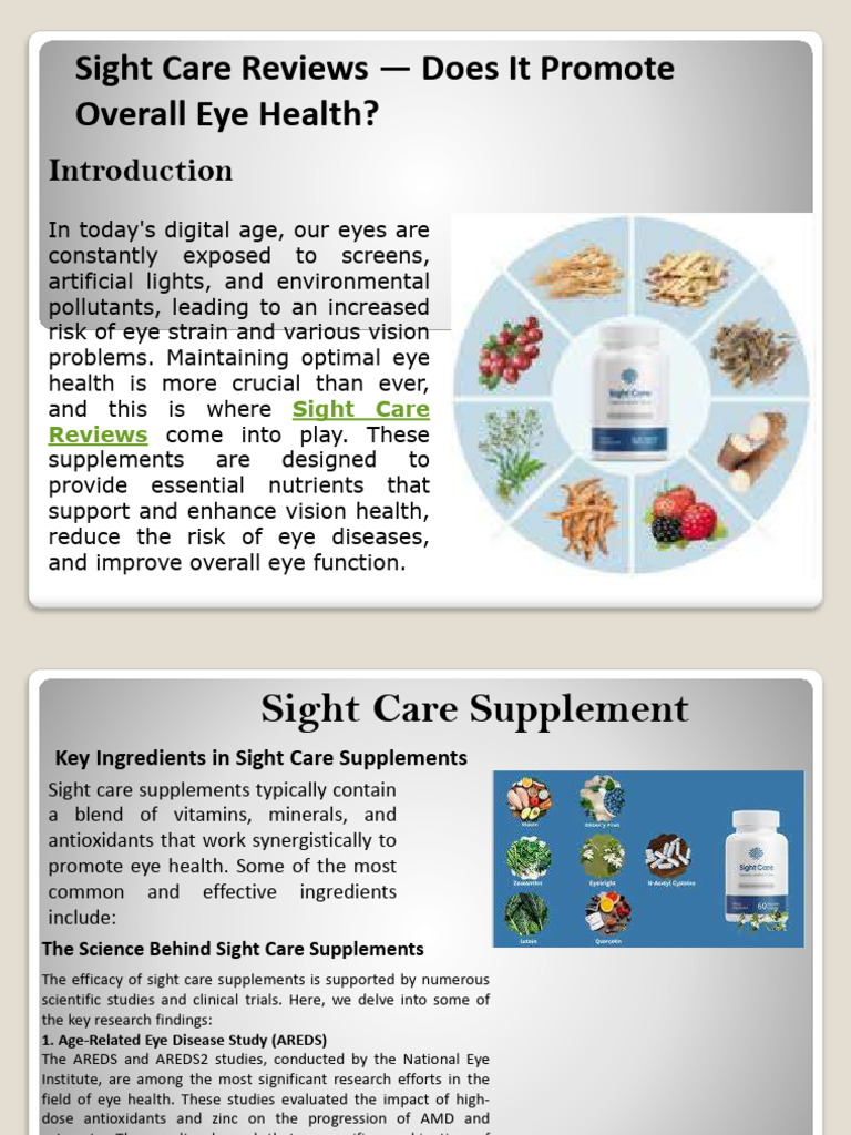Sight Care Supplement Effectiveness Review | PDF | Dietary Supplements ...