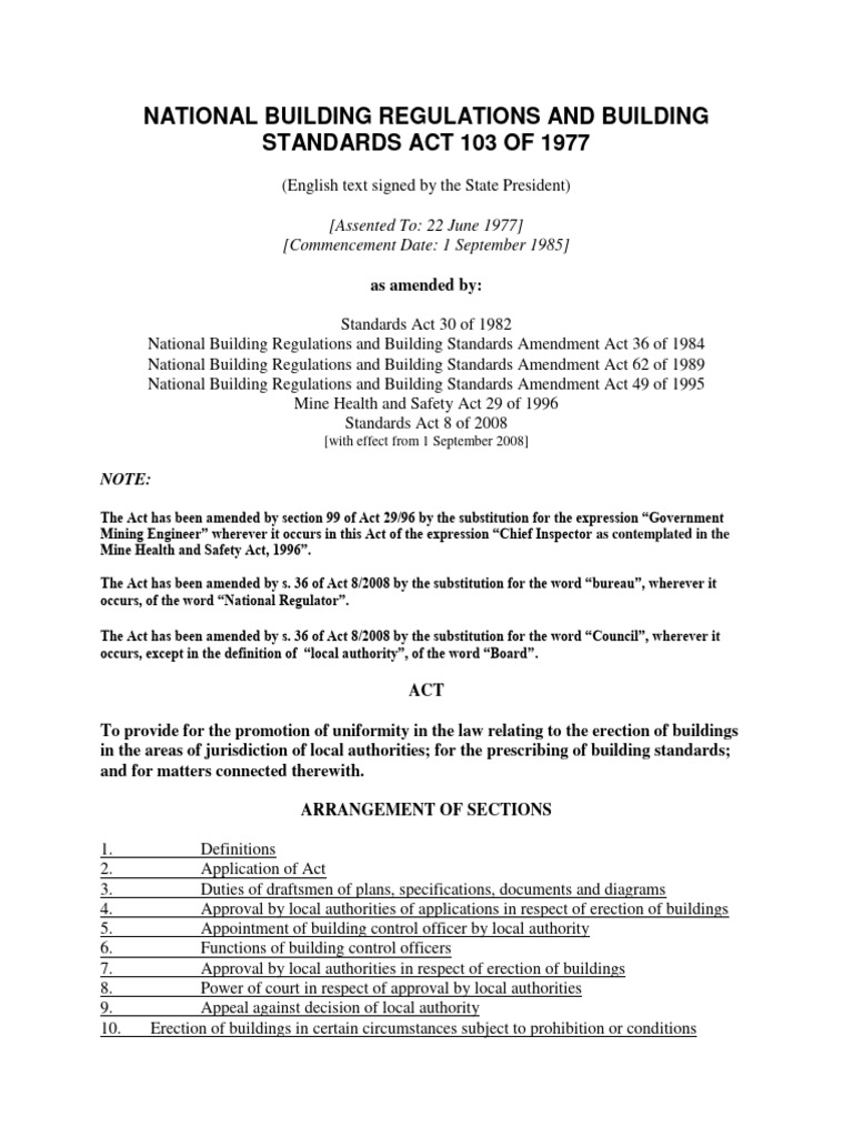 National Building Regulations Act 1977 | PDF | Justice | Crime & Violence