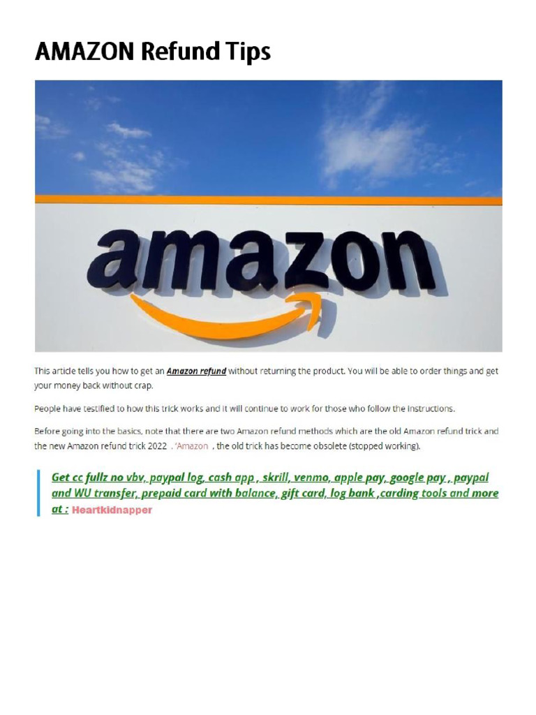Amazon Refund Tips | PDF