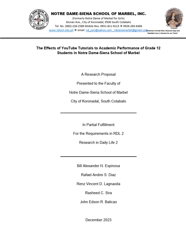 The Effects of YouTube Tutorials To Academic Performance of Grade 12 ...