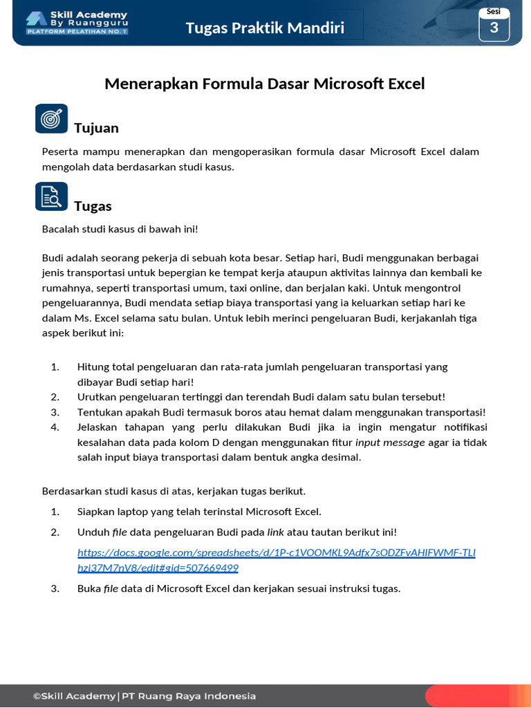 TPM 1 (Menggunakan Formula Sederhana - Rita Armaidah) | PDF