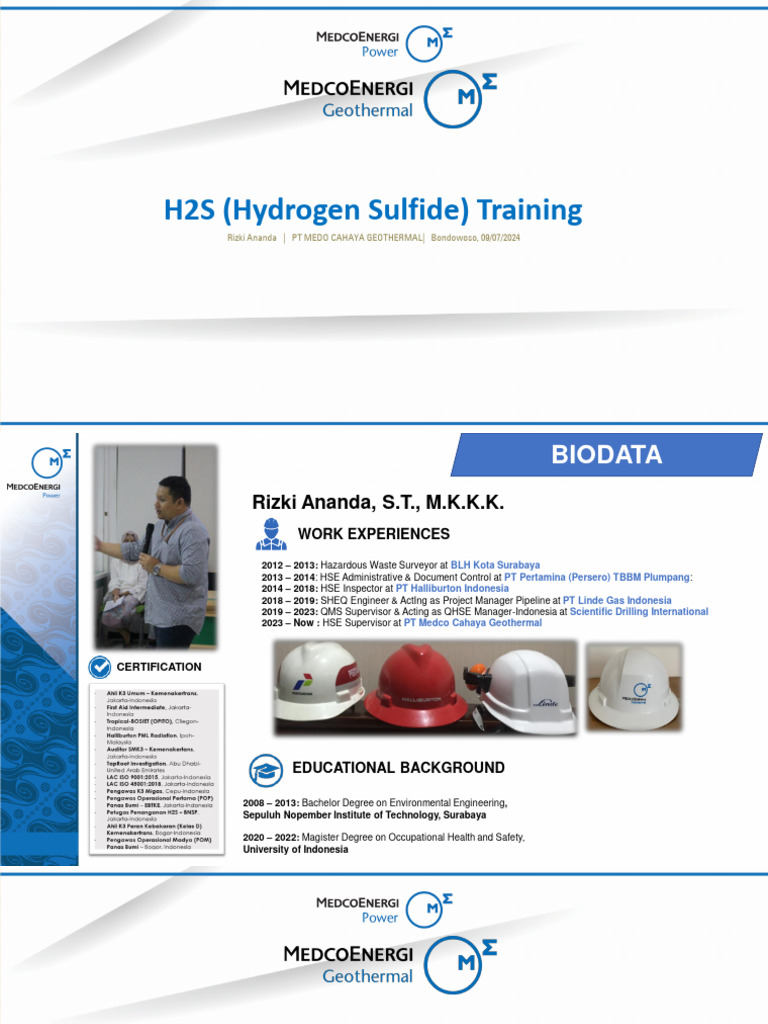Slide Presentasi Rizki - H2S Training | PDF