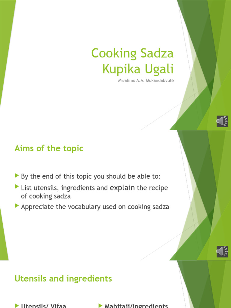 Sadza Cooking Guide | PDF