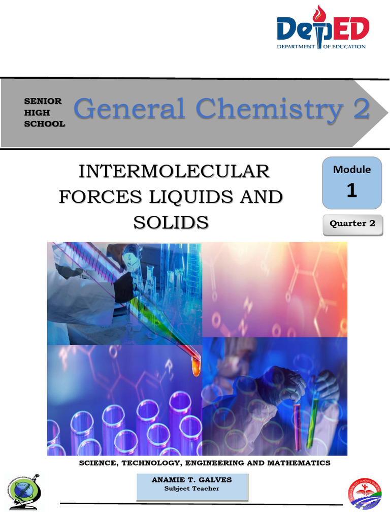 2nd Sem Q3 Module 1 Intermolecular Forces | PDF | Intermolecular Force ...