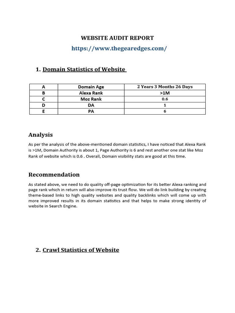 Website Audit for SEO Improvement | PDF | Search Engine Optimization | Hypertext