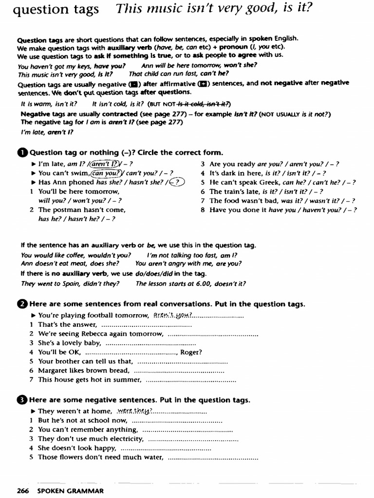 Section 21 (Spoken Grammar) | PDF