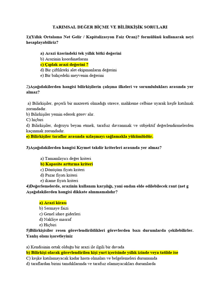 Bi̇li̇rki̇şi̇li̇k Vi̇ze Soru | PDF