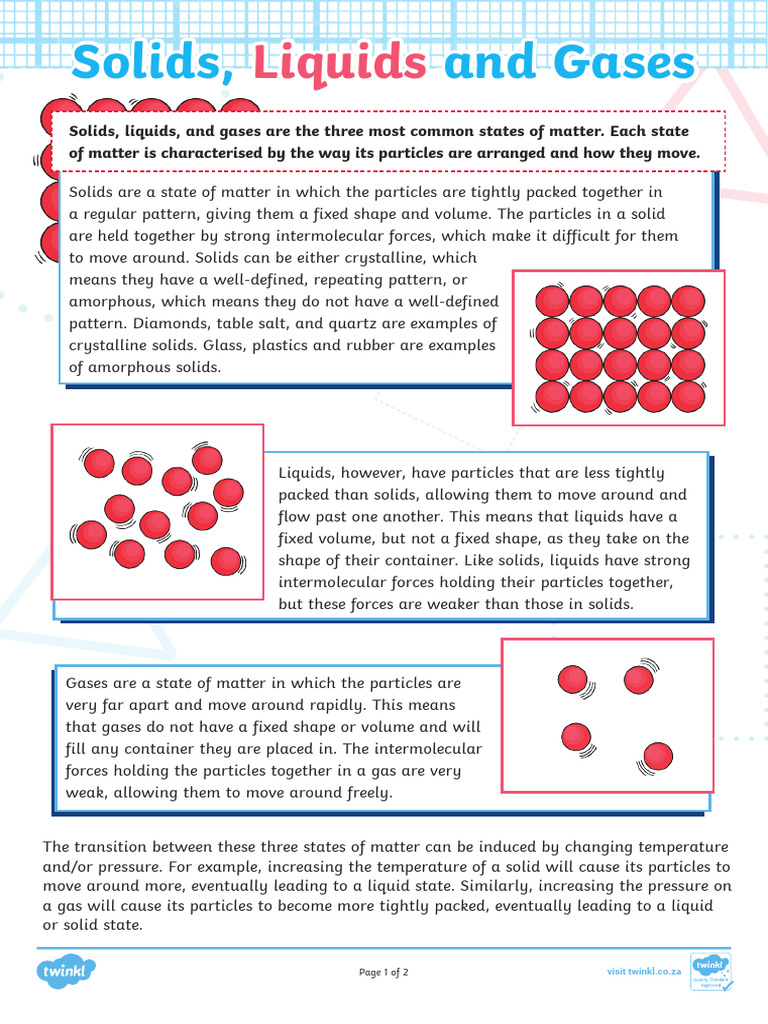 Za NST 1678951459 Solids Liquids and Gases - Ver - 1 | PDF | Solid ...