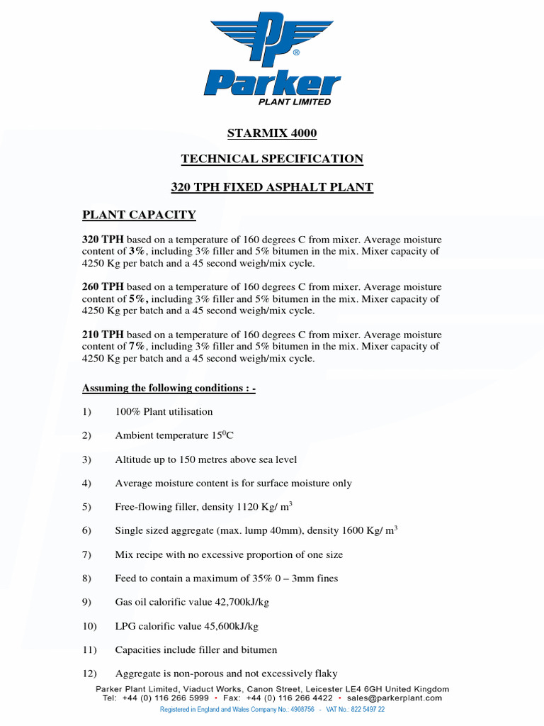PAN-006067 - Volume 2 Appendix 3-2 - Parker Plant Limited, Starmix 4000 Technical Specifications ...