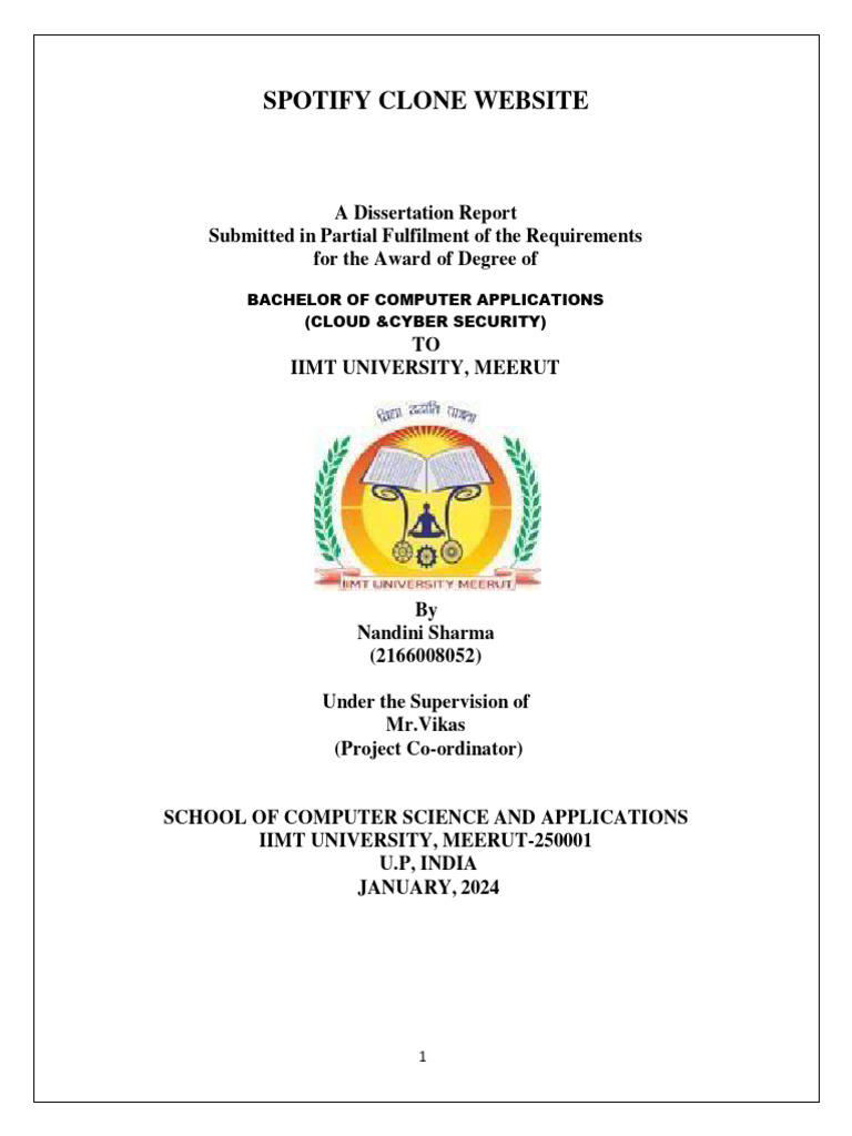 Final Report (Nandini Sharma) | PDF | Html | Html Element