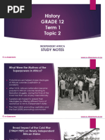 Grade 12 History Self-Study Guide | PDF | Apartheid | South Africa