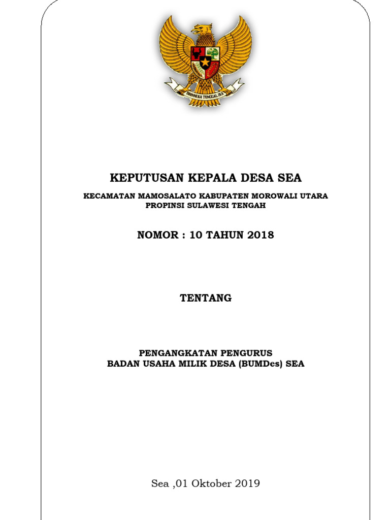 SK Kades - Bumdes | PDF