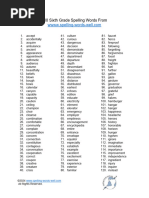 7th Grade Spelling List 2004 | PDF
