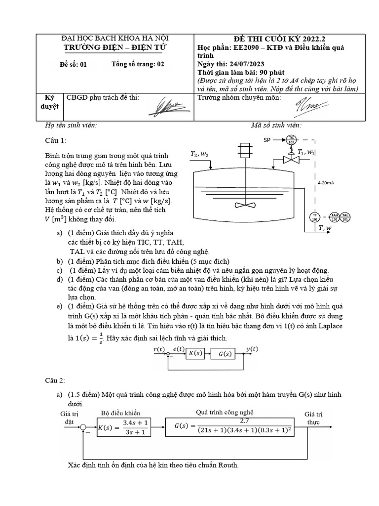 EE2090 de Thi DKQT 20222 - Final 1 1 | PDF