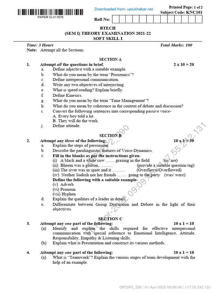 Aktu Soft-Skill | PDF | Linguistic Typology | Language Mechanics