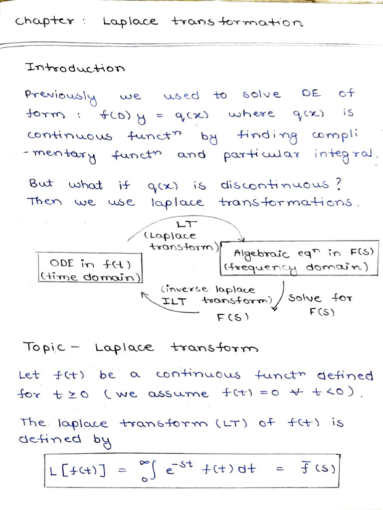 Laplace Transformation (Till 14th April) | PDF | Laplace Transform ...