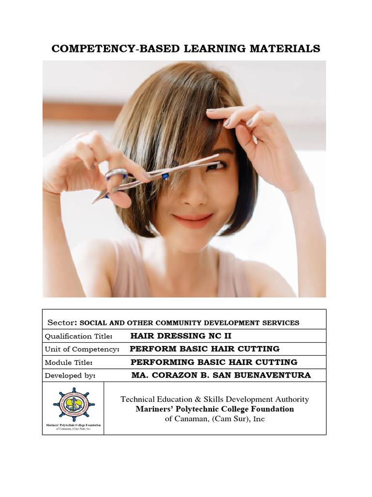 Basic Haircutting Competency Guide | PDF | Hair | Skin