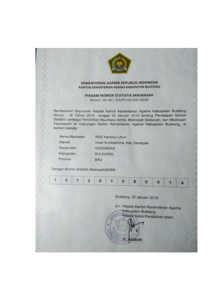 Piagam NSM Ra Yu | PDF