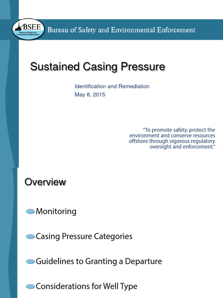 Sustained Casing Pressure Guidelines | PDF | Pressure