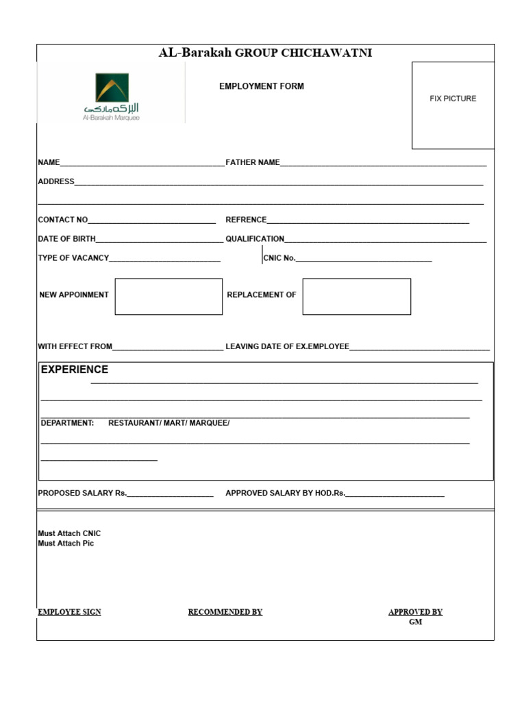 Employee Form | PDF