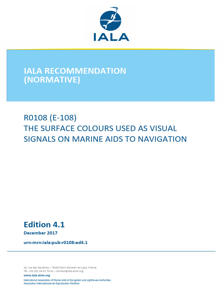 Marine Navigation Signal Colors Guide | PDF | Color | Visual Perception