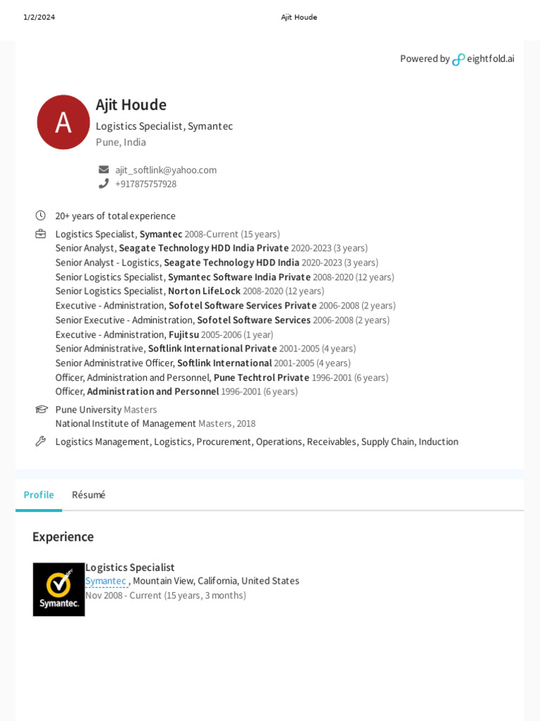 Ajit Houde-B3VW3oBWj | PDF | Logistics | Accounts Payable
