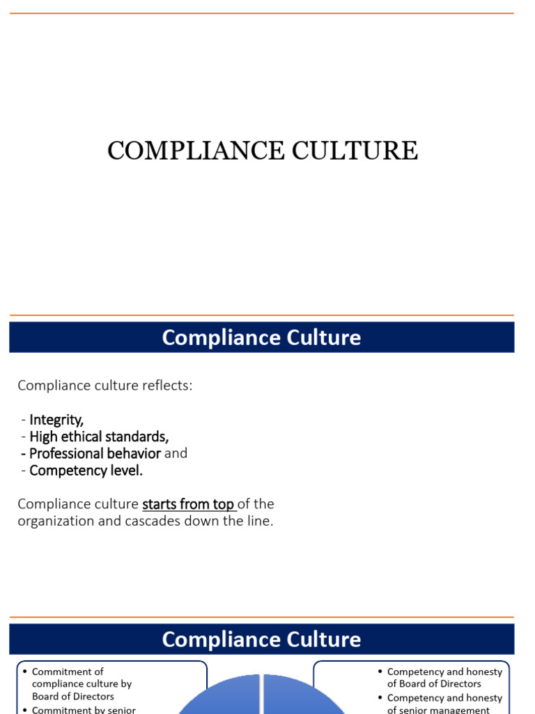 Compliance Culture | PDF