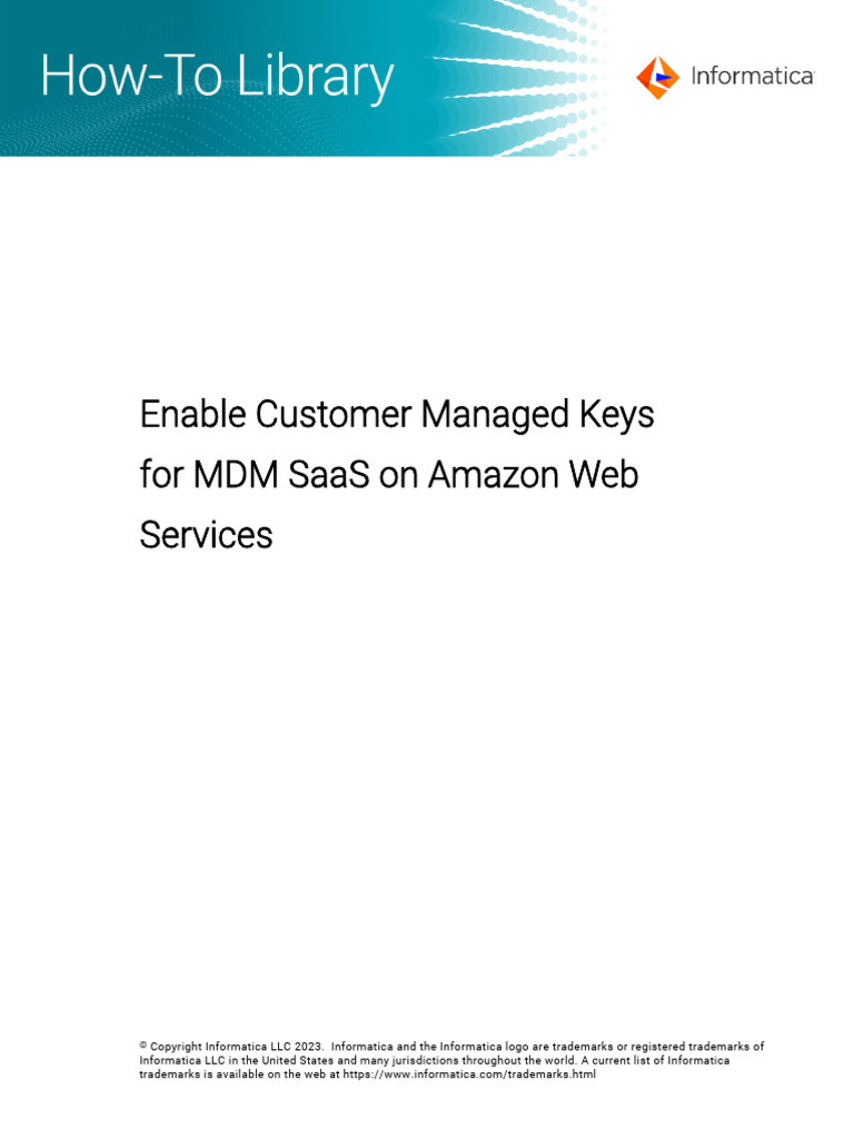 1784 EnableCustomerManagedKeysFor (MDM) SaaSOnAmazonWebServices en H2L | PDF | Cloud Computing ...