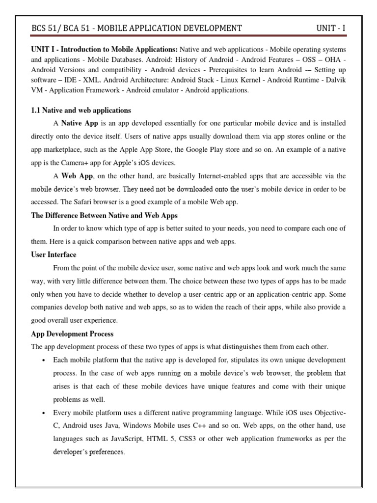 Mobile App Dev | Download Free PDF | Android (Operating System) | Mobile App