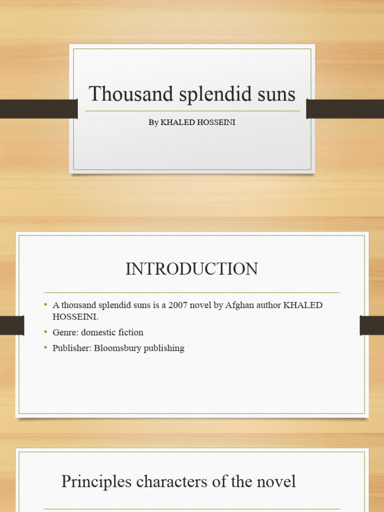 Thousand Splendid Suns | PDF