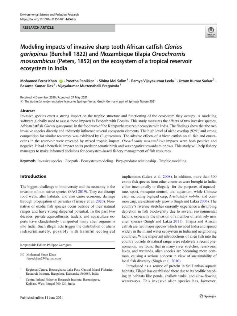khan2021 | Download Free PDF | Food Web | Invasive Species