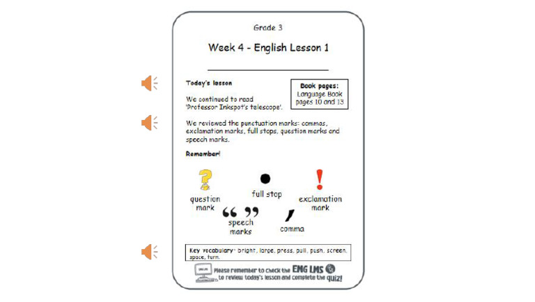Agenda - English Week 4, Lesson 1 (Printable) | PDF