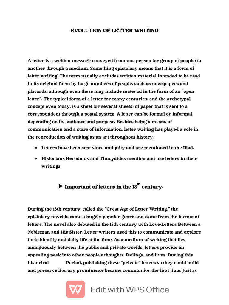 Evolution and History of Letter Writing | PDF | Mail | Envelope