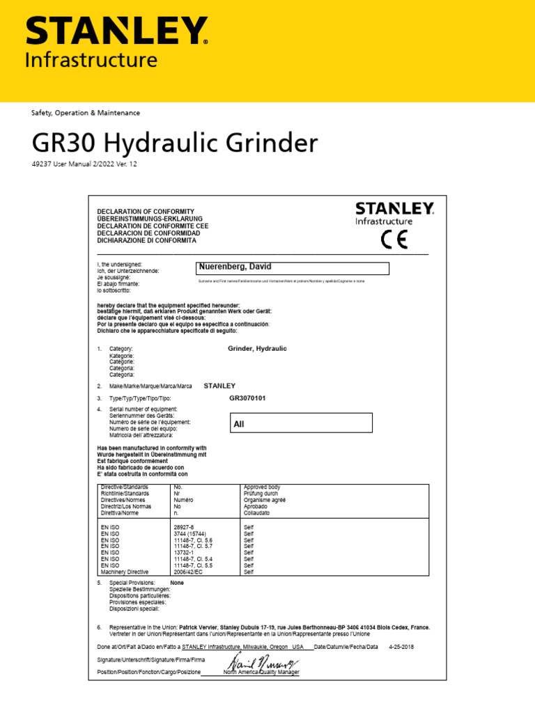 Stanley gr30 Grinder User Manual 02 22 Ver 12 | PDF | Personal ...