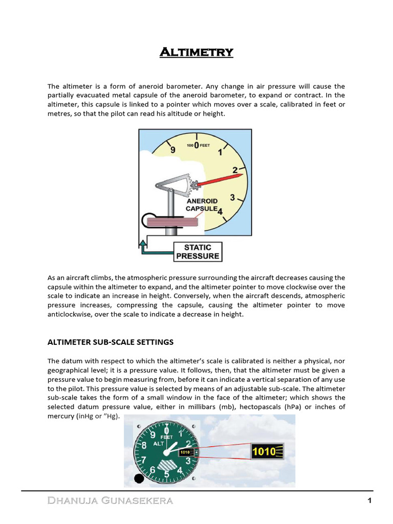 Altimetry | PDF | Altitude | Sea Level