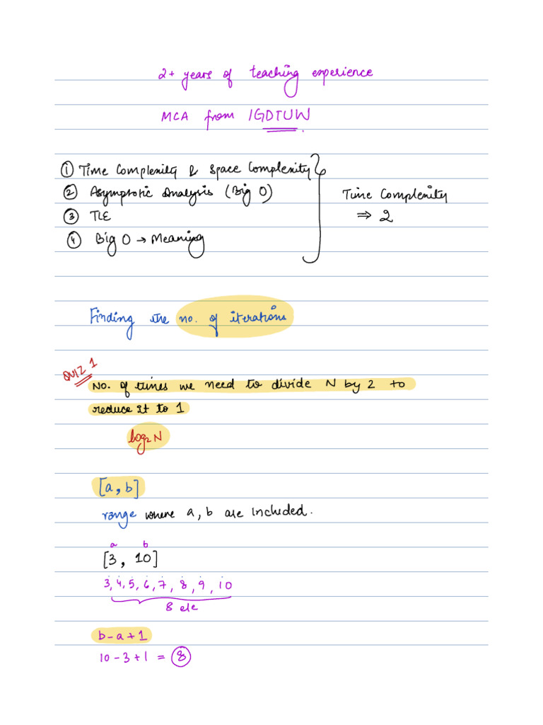 TimeComplexity Lecture1 | PDF | Mathematics | Algorithms And Data Structures