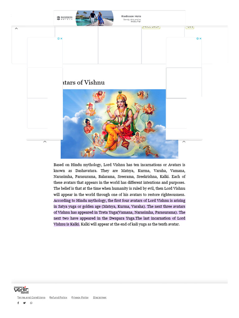 Avatars of Vishnu | PDF | Sita | Vishnu