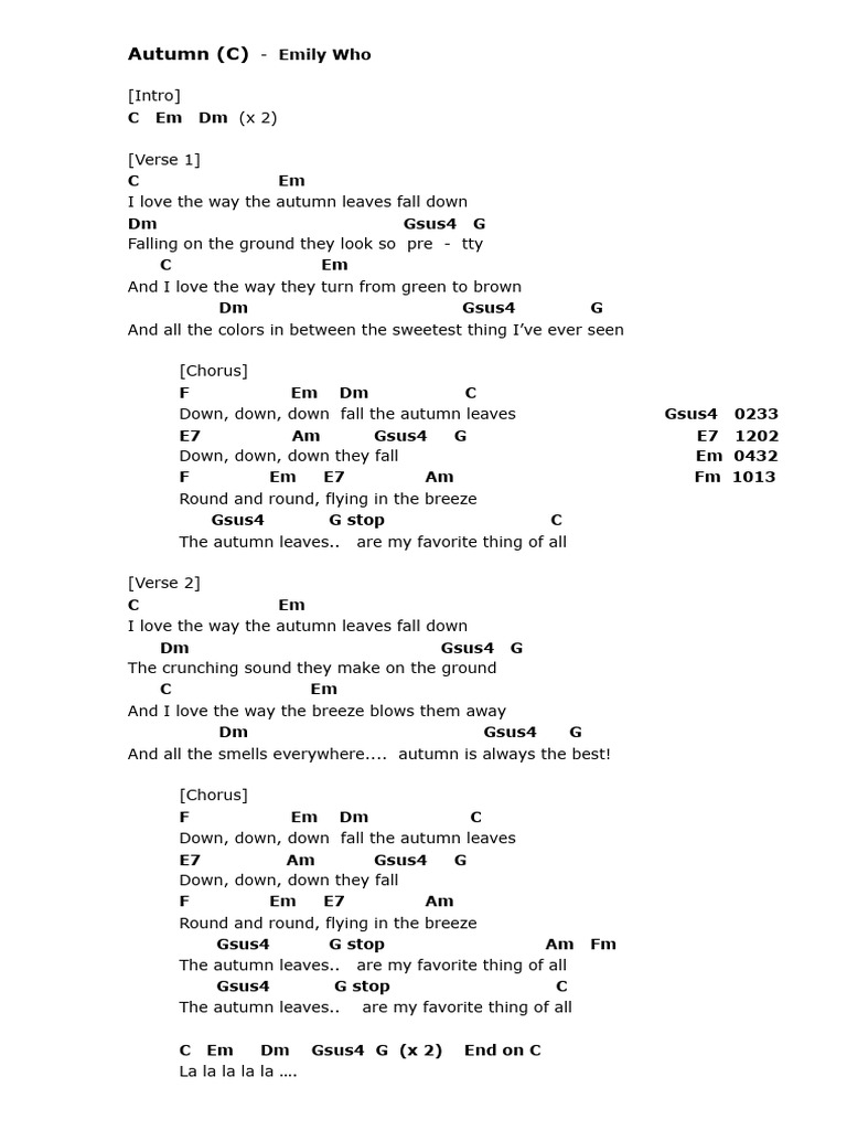 Autumn (C) - Emily Who | PDF