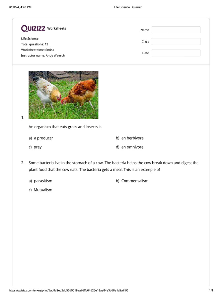 Life Science 3 | PDF