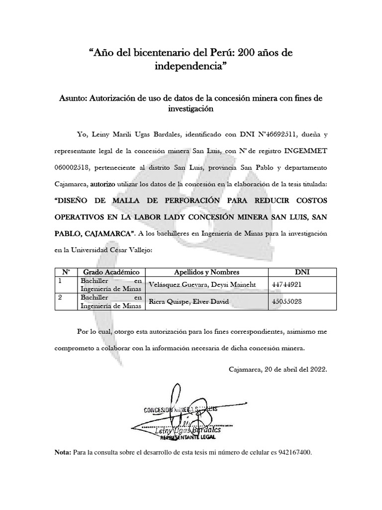 Autorización Ricra.. | PDF